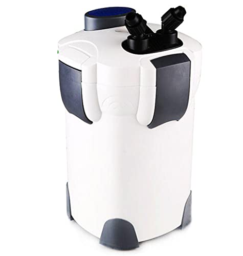 Marine Color 3/4-Stage External Canister Filter 370/525 GPH Flow Rate Fresh Salt Water (3 Stager 370GPH) Come with Filter Media