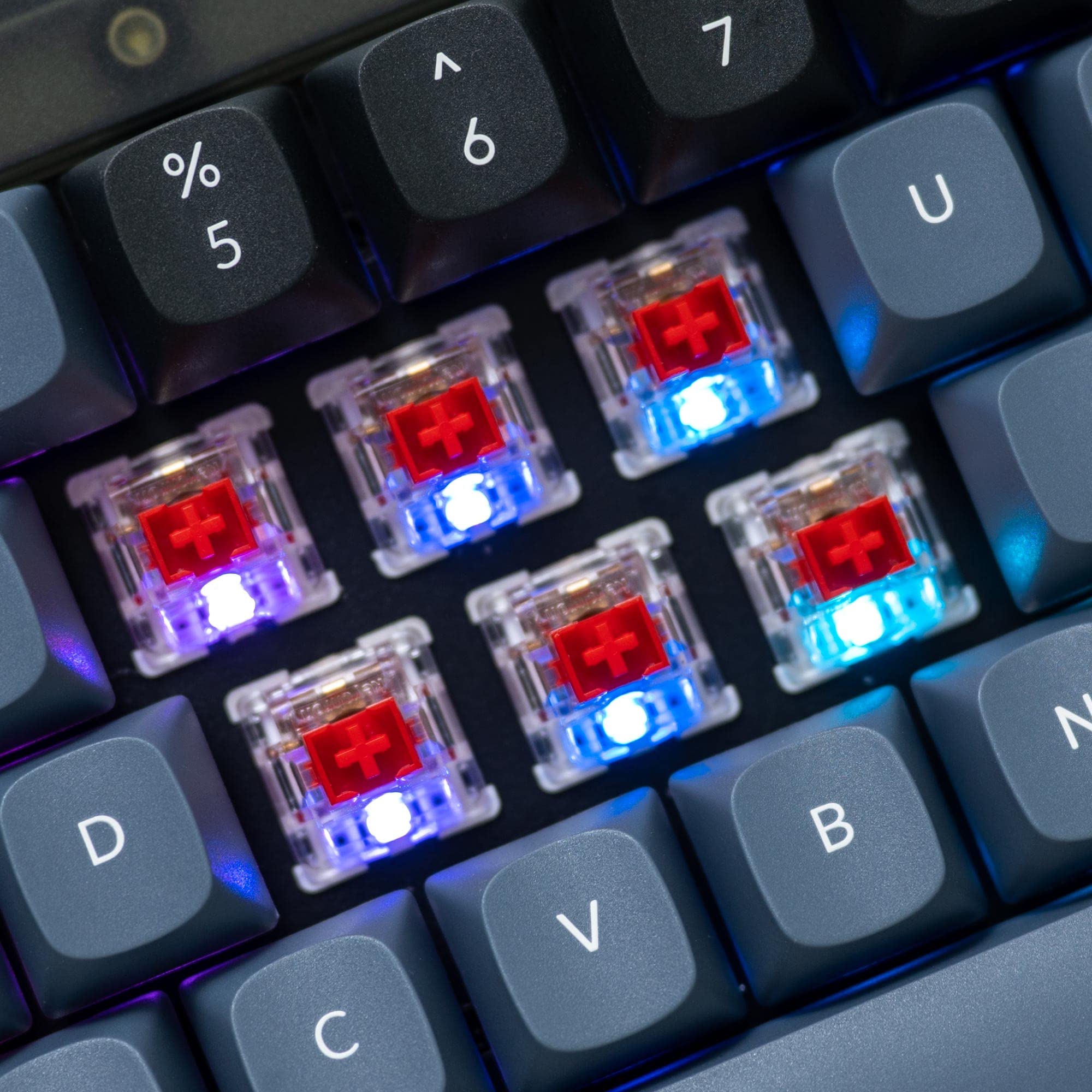 Keychron V2 Wired Custom Mechanical Keyboard Knob Version, 65% Layout QMK/VIA Programmable with Hot-swappable Keychron K Pro Brown Switch Compatible with Mac Windows Linux (Frosted Black-Translucent)