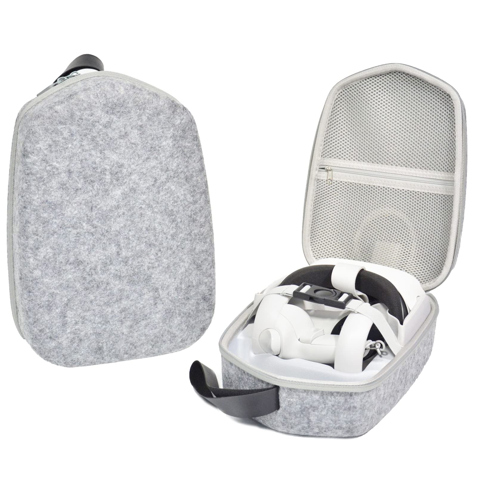 Hard Carrying Case for Meta/Oculus Quest 2 Hard Bag Travel Case for Meta/Oculus Quest 2 Accessories with Elite Strap and Touch Controllers Other VR Headset Accessories