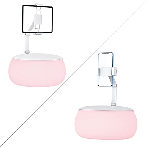 PEPPER JOBS Cell Phone/Tablet Pillow Stand for Bed 360° Angle Adjustable Clip Clamp Cell Phone Holder Dual-arms Height Adjustment Cell Phone Pillow Stand for iPhone 13,12,4.5-13''Phone/Kindle/Tablet