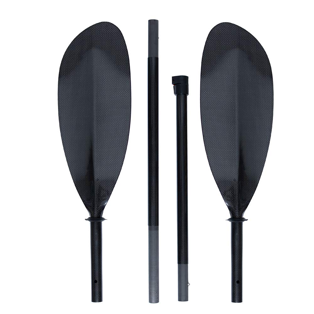 HEYTUR 4 Piece Kayak Carbon Adjustable Paddle with Carry Bag