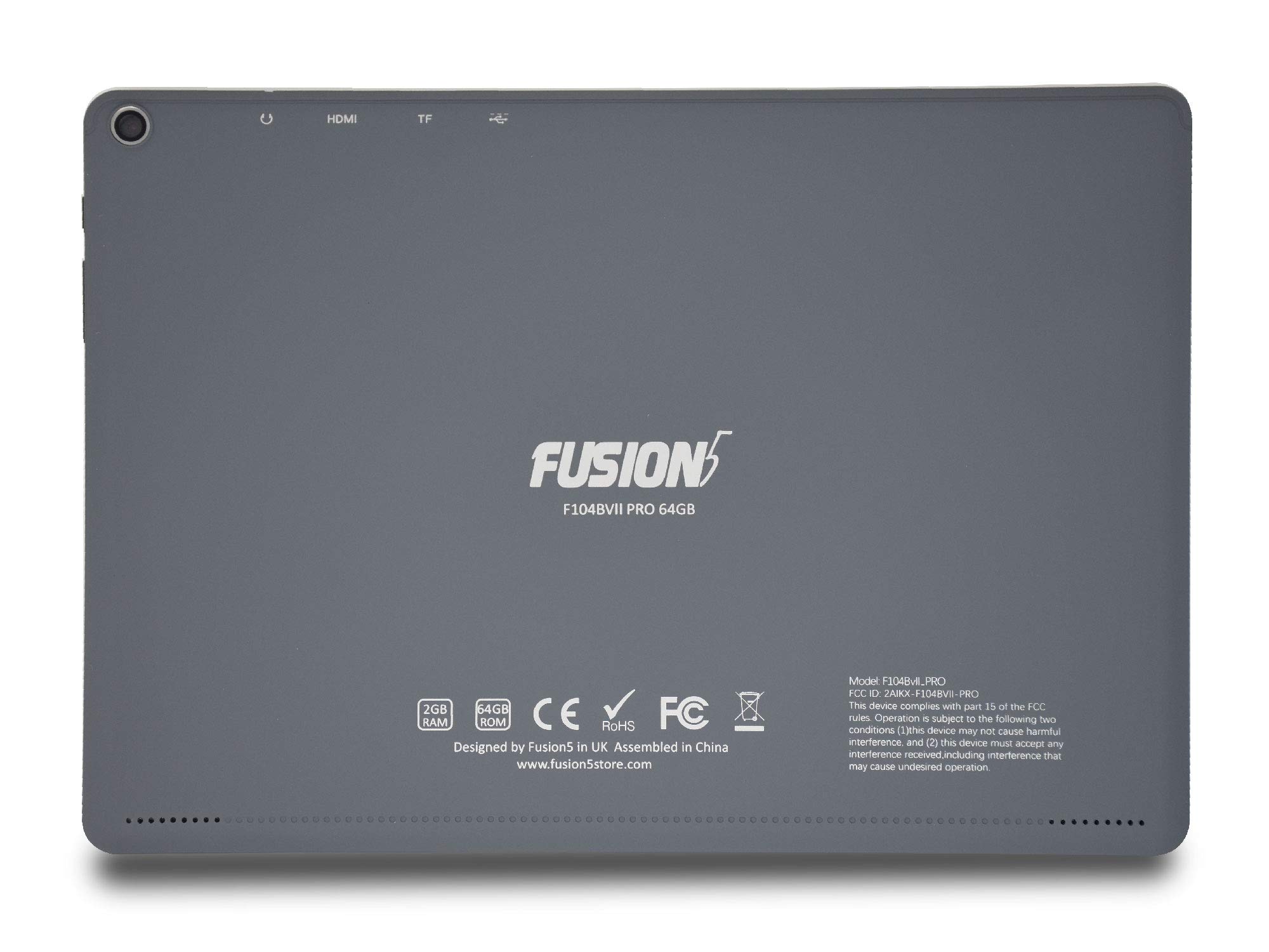 Fusion5 104Bv2 PRO 64GB Android Tablet PC - (Android 9.0 Pie, Bluetooth, Dual-Band Wi-Fi, HDMI, IPS Screen, GPS, FM and Quad-Core CPU Fast Multitasking for HD Videos, Movies, Gaming)