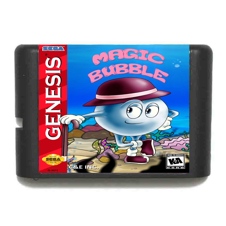 Magicl Bubble 16 Bit MD Game Card For Sega Mega Drive For Genesis (Black)