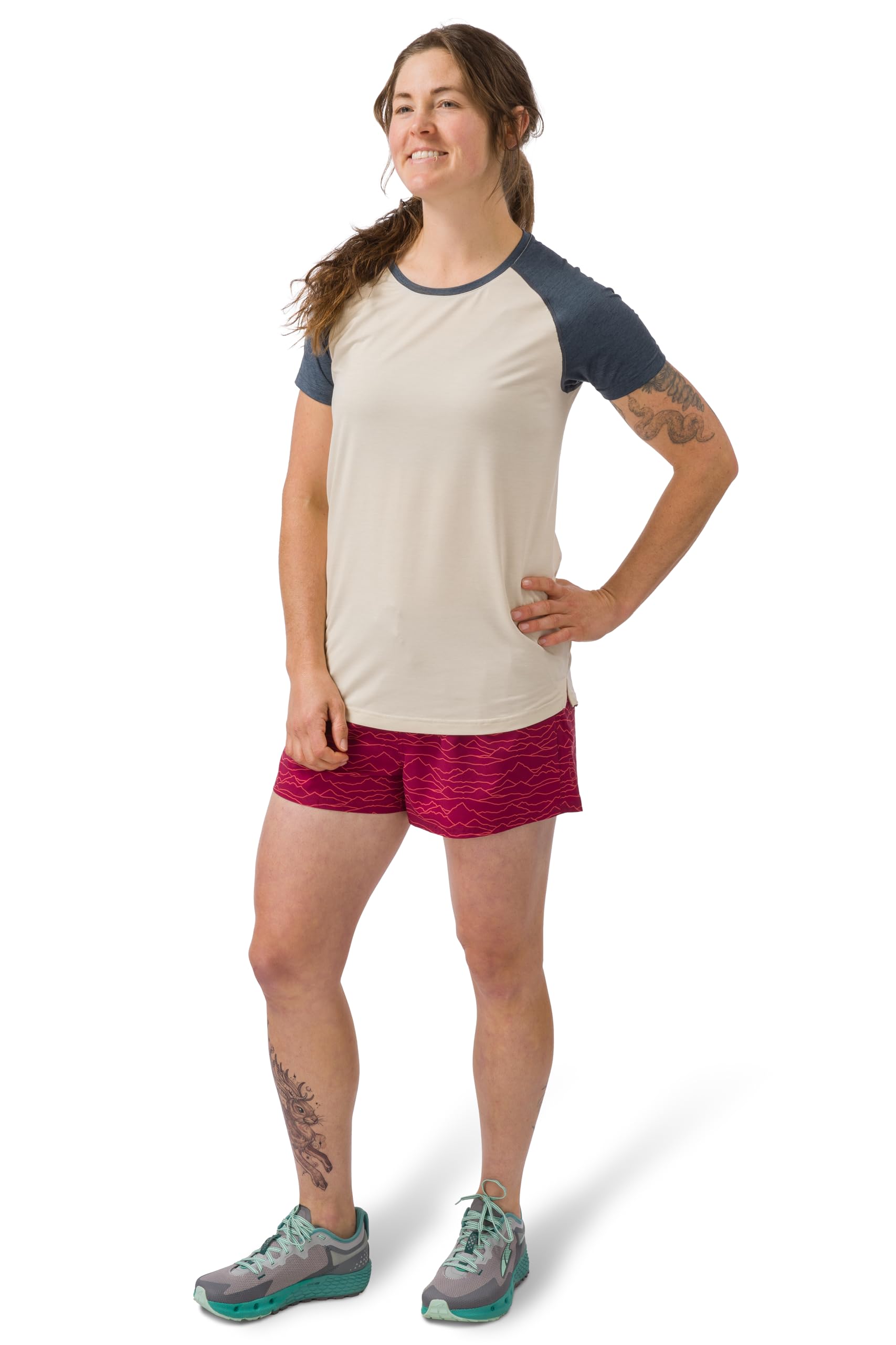 Flylow Women's Jessi Shirt - Breathable, Short-Sleeve T-Shirt for Mountain Biking and Trail Running - Shadow/Cloud - Large