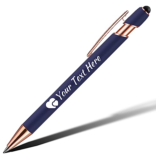 Vebermo Personalized Pens with Stylus - Custom Engraved Metal Ballpoint Pen for Executives, Teachers, and Students. Ideal Gift for Graduations, Promotions, and Events