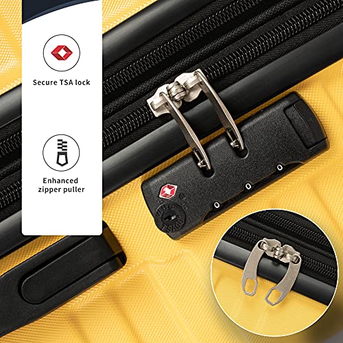 Merax Luggage Sets 3 piece Carry on Luggage Suitcase Sets of 3, Hard Case Luggage Sets Clearance Expandable