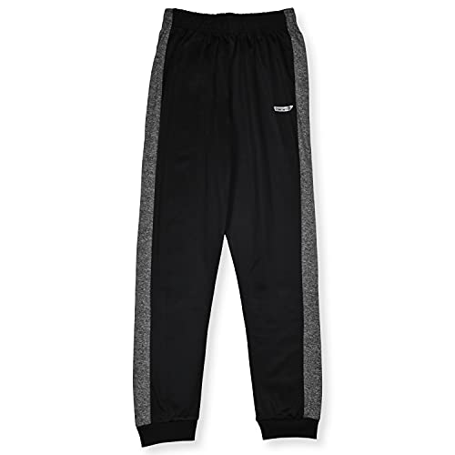 Hind Boys 4-Piece Active Long Sleeve Quick Dry T-Shirt and Athletic Jogger Sweatpant Set Kids Clothes for Sports and Running (Blue-Red, numeric_12)