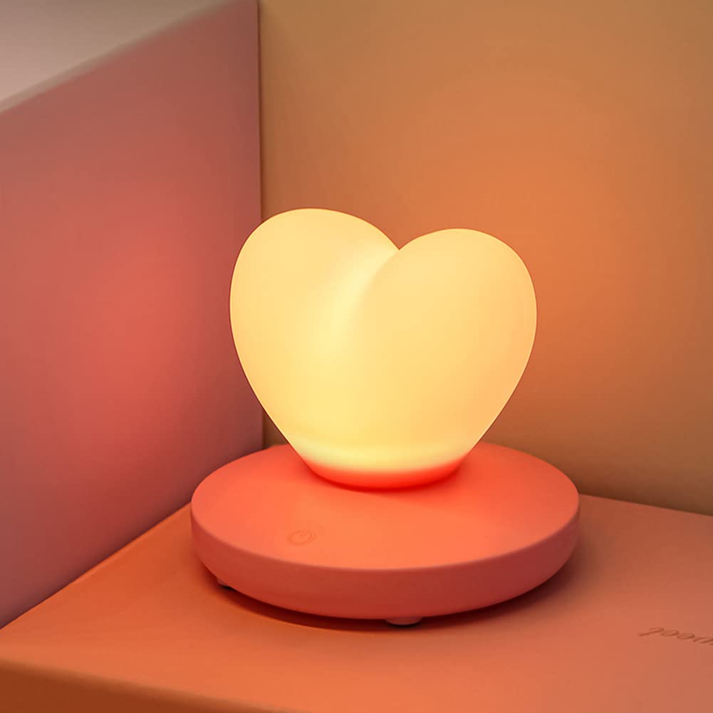 LVOERTUIG LED Night Light, Soft Silicone Duck Lamp, Portable Rechargeable Touch Bedside Lamp for Room Decor