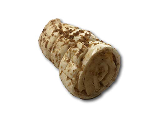 Top Dog Chews – 6” Buffalo Beef Cheek Rolls with Bully Dust Sprinkles, 5 Pack, Long Lasting Dog Bones for Aggressive Chewers, Rawhide Free Dog Treats