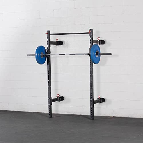 Titan Fitness T-3 Series 82-inch Wall Mounted Folding Power Rack, Space Savings Rack, Folds up to 5†from the Wall