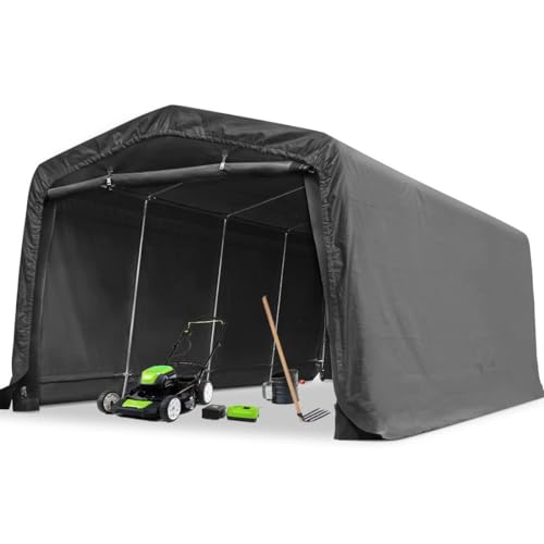 KING BIRD 10' x 20' Heavy Duty Anti-Snow Carport Outdoor Instant Garage Car Canopy with Reinforced Ground Bars