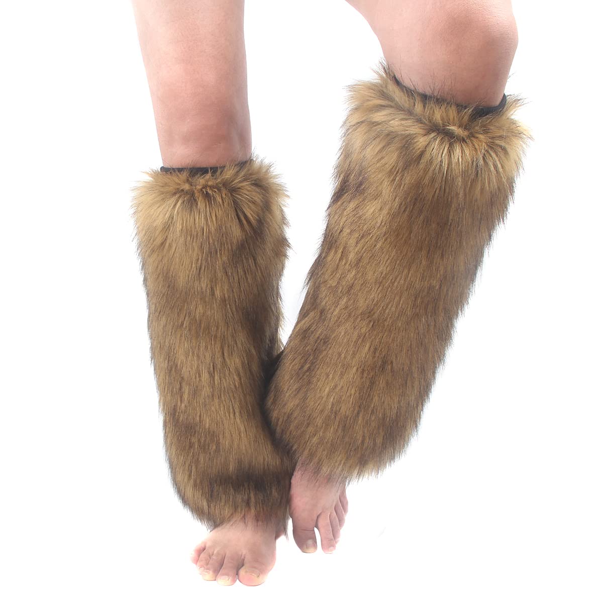 Faux Fur Leg Warmer,Warm Soft Cozy Fuzzy Leg Warmer Boot Cuff Cover for Women Party Costumes