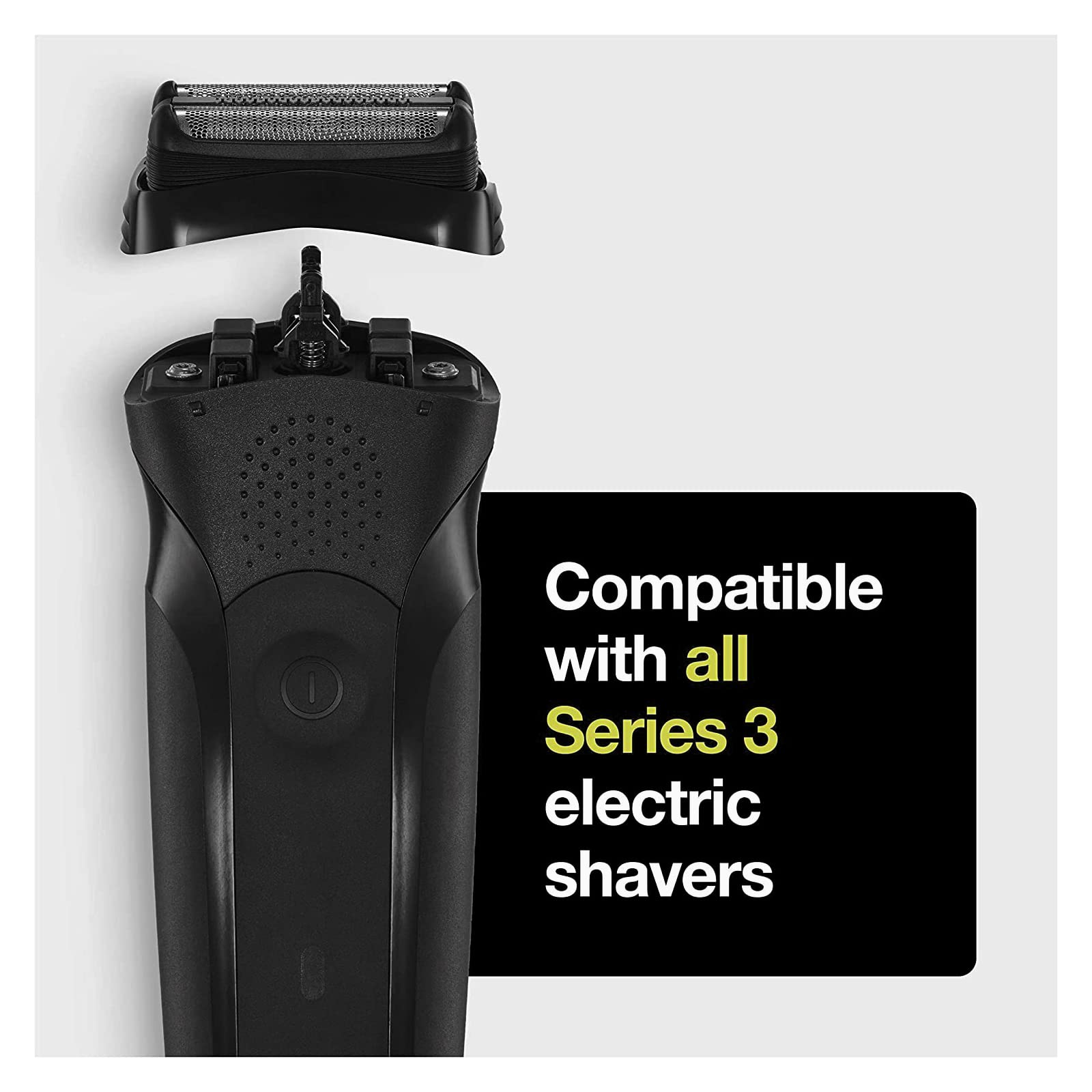 MINGHUI 21B Series 3 Shaver Foil & Cutter Head Replacement Cassette for Braun Electric Shaver,Compatible with Models 320 330 340 350CC, 3070CC, 3080S, 3090CC,Black