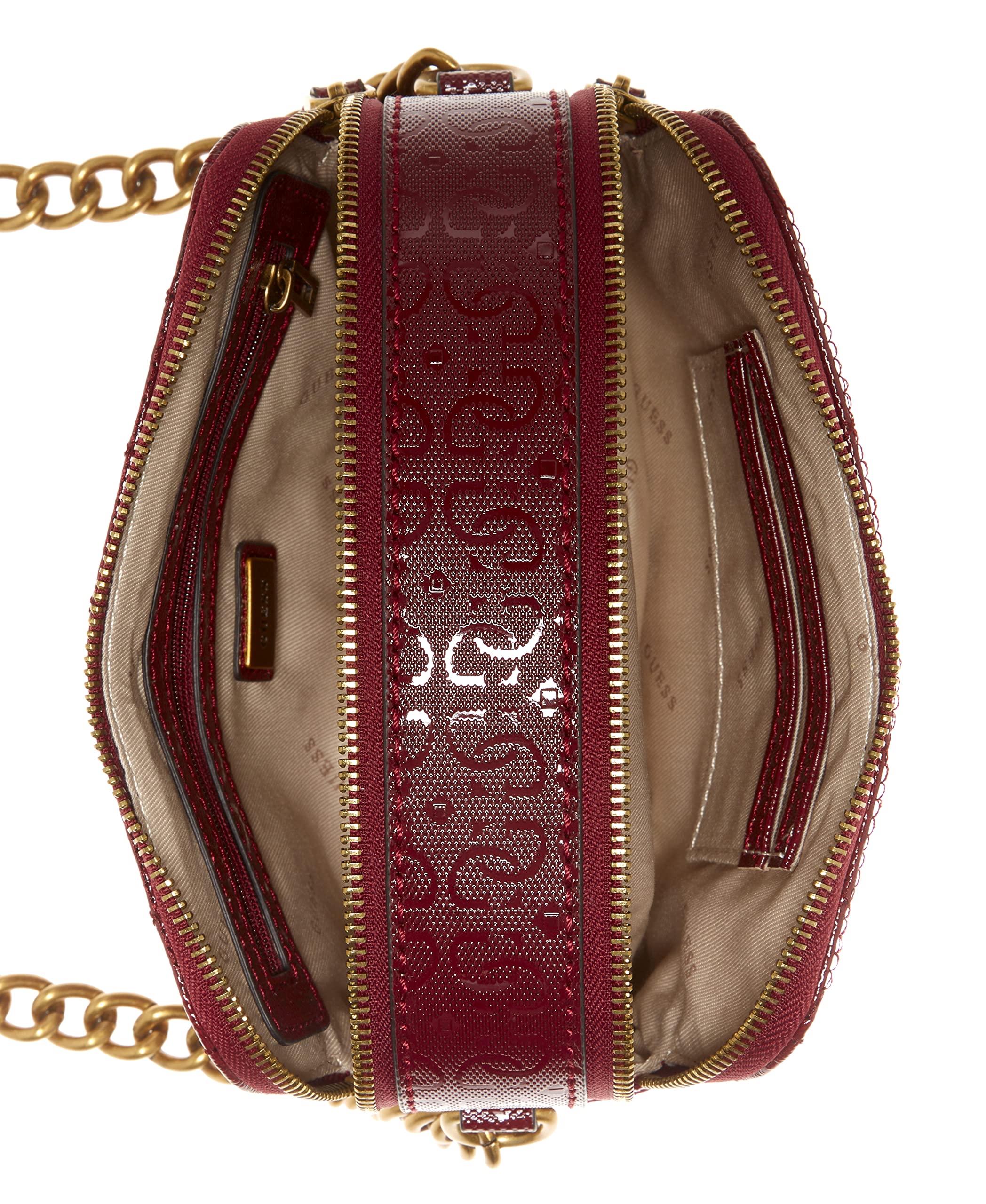 GUESS womens Noelle Crossbody Camera, Merlot, One size US