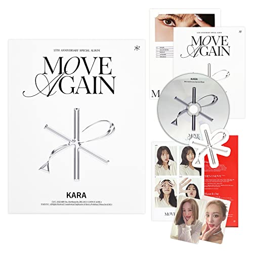 KARA - 15周年記念スペシャルアルバム[MOVE AGAIN] (韓国盤) CD-R+ブックレット+4カットフォト+メッセージカード+歌詞アコーデオンカード+フォトカード+フラグランスペーパー