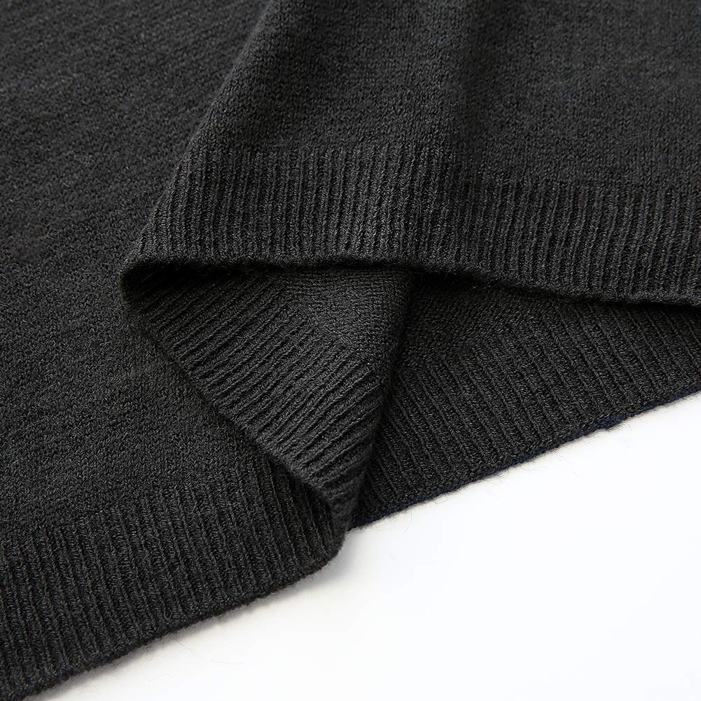Fomolom Women Ponchos Sweater Versatile Lightweight Solid Knitted Shawl Wrap Scarf Cape Accessories for Womens Black