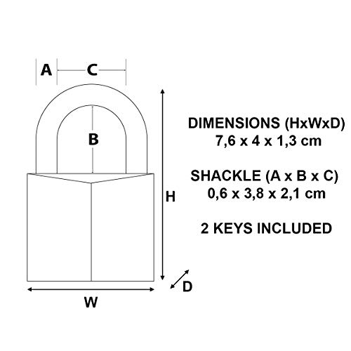 Master Lock 140DLF Solid Brass Padlock with Key, 1 Pack