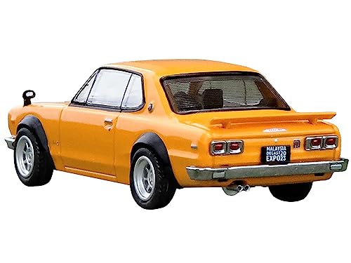 Skyline 2000 GT-R (KPGC10) RHD (Right Hand Drive) Orange Malaysia Diecast Expo Event Edition (2023) 1/64 Diecast Model Car by Inno Models IN64-KPGC10-MDX23OR