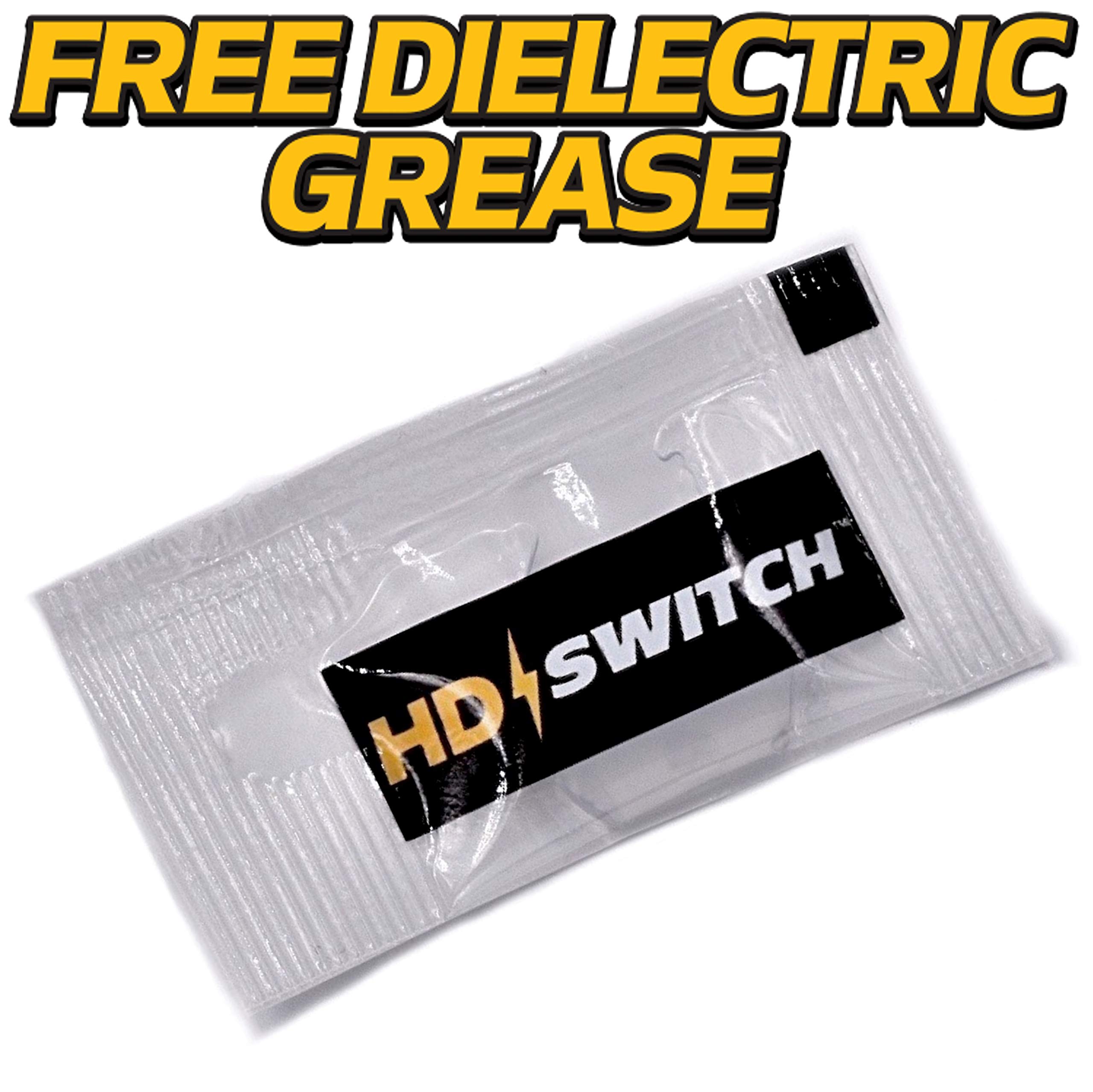 HD Switch 12V 40A Upgrade Waterproof Relay Replaces Hella 4RD 931 680-01, 4RD93168001, 007903001 SPDT w/LED Indicator Light & Dielectric Grease