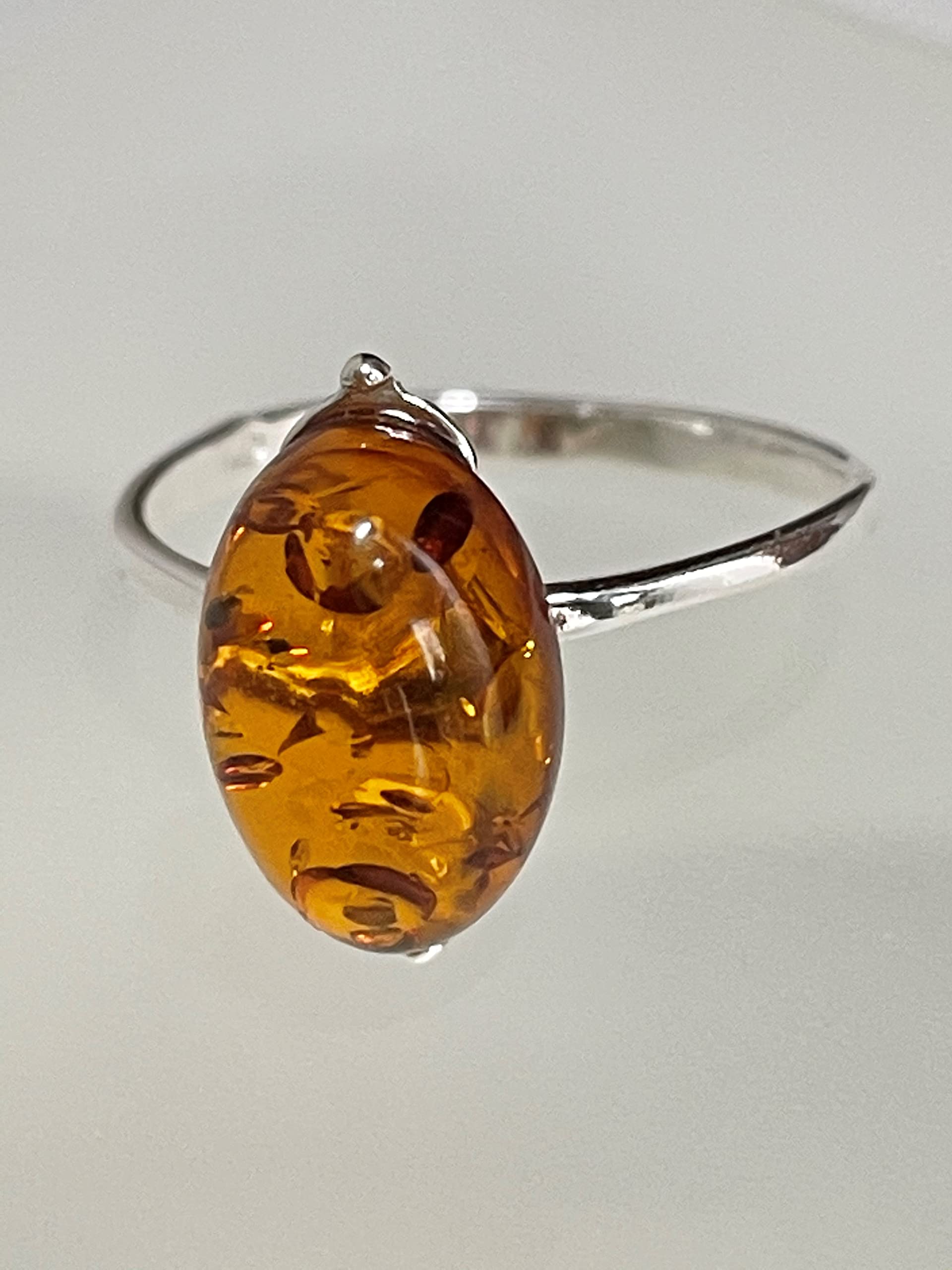 GiftShoppeByNina Natural Baltic Elegant Amber and Sterling Silver Ring (7).