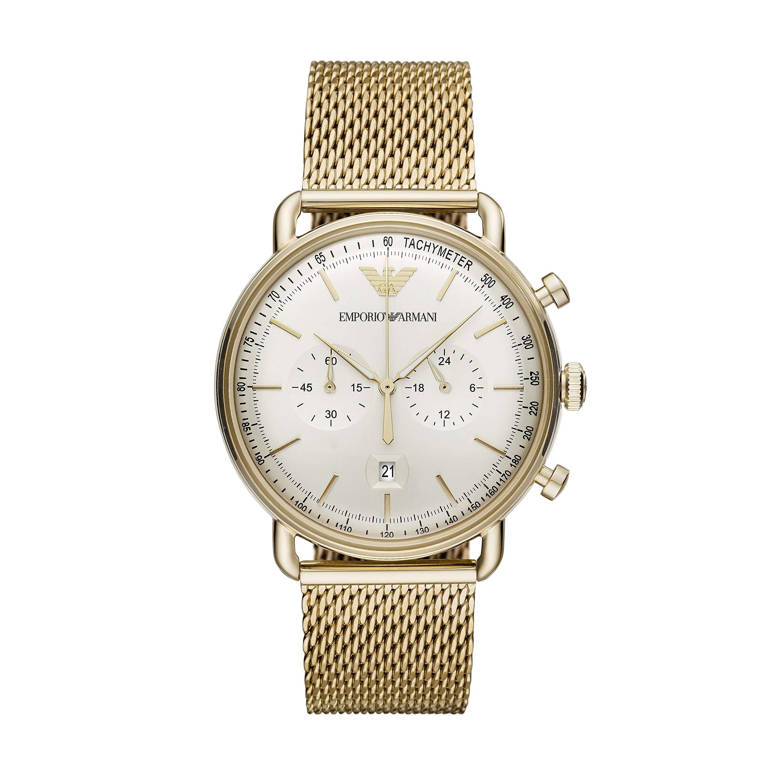 Emporio Armani Men's Chronograph Gold-Tone Stainless Steel Watch AR11315