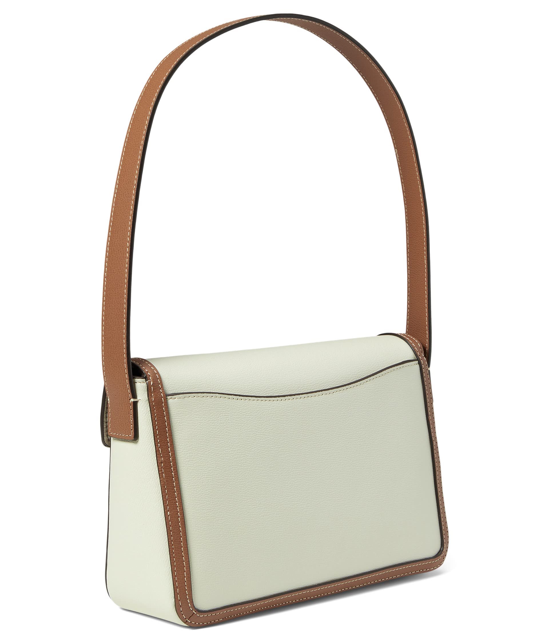 Kate Spade New York Katy Color-Blocked Textured Leather Medium Shoulder Bag Halo White Multi One Size