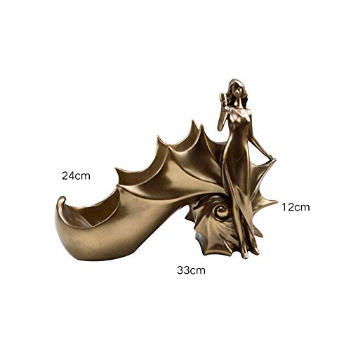 PIBM Stylish Simplicity Retro Cold Cast Copper Art Conch Wine Rack Beauty Style Desktop Porch Bar Restaurant Wine Cabinet Decoration Home Creative Ornaments Bronze Beautiful and Elegant