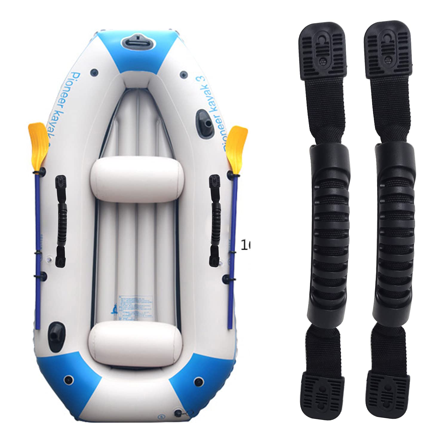 HONBAY 2PCS Kayak Carry Handles Universal Carry Grab Handle Canoe Boat Side Mount Carry Handles with Single Hole Round Base for Ocean Perception Water Outdoor Sport (11")