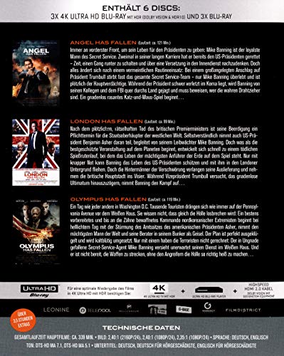 Olympus/London/Angel has fallen - Triple Film Collection 4K, 6 UHD-Blu-ray