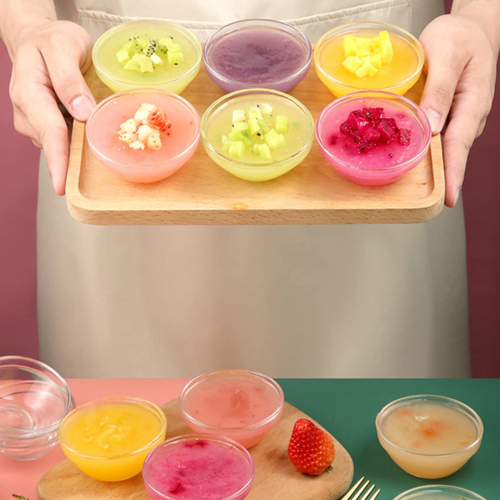 Housoutil 8 Packs 1.5oz Stackable Food Prep Bowl, Multipurpose Clear Small Serving Bowls, Glass Stackable Dessert Bowls Set Dishware Safe for Kitchen Prep, Dessert, Dips, Candy
