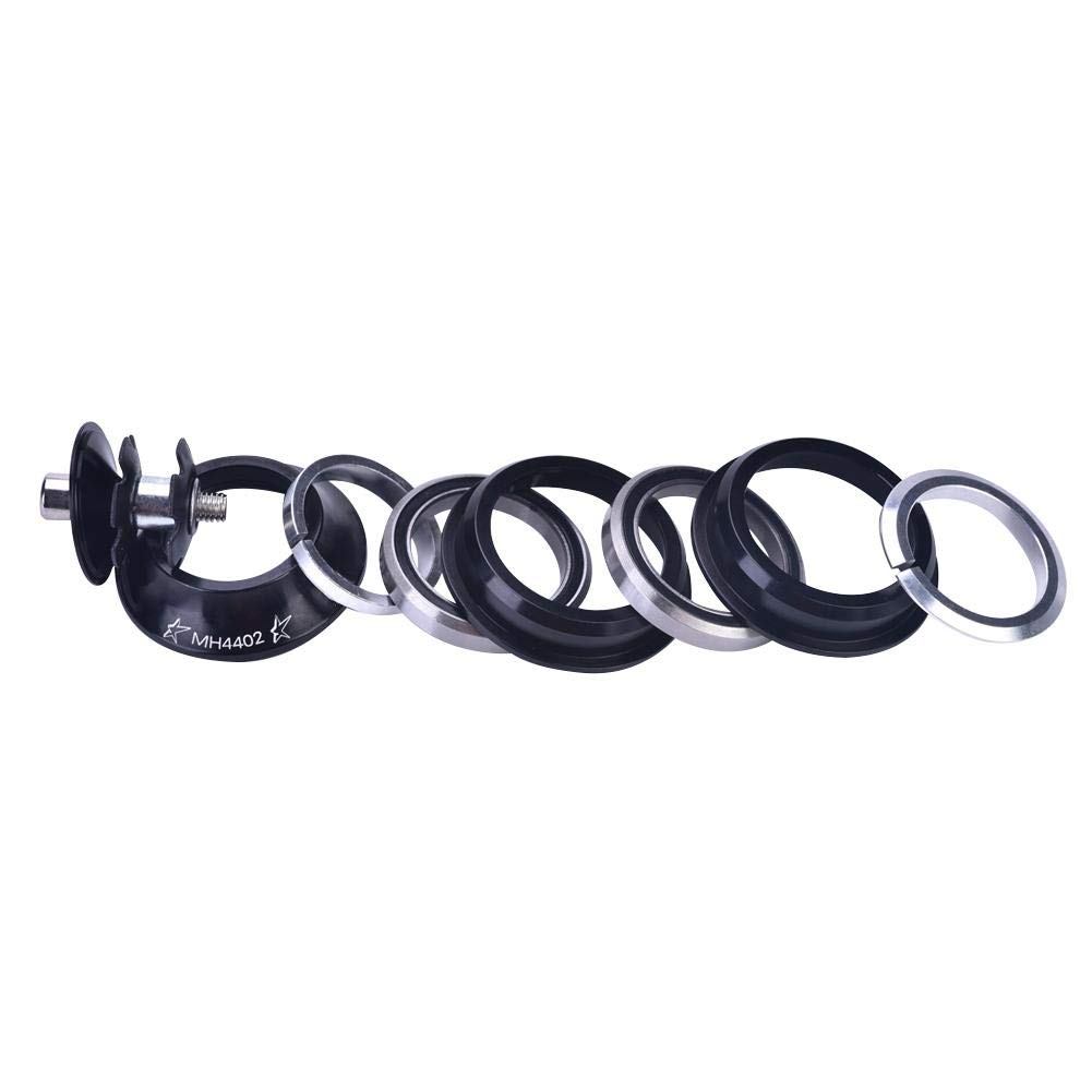Fafeims Aluminium Alloy Bike Semi Integrated Front Fork Stem Headset Bike Accessory for Mountain Bike(Black)