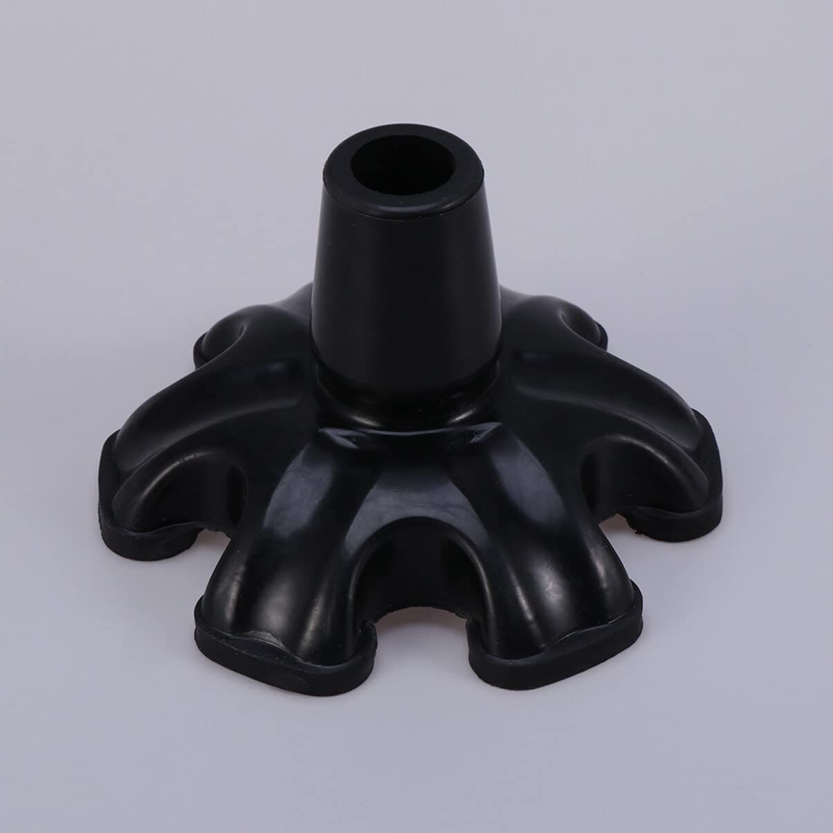 EXCEART 19mm Trekking Pole Replacement Tips Self Standing Walking Cane Tip 6 Point Walking Stick Rubber Base Pad for Women Men