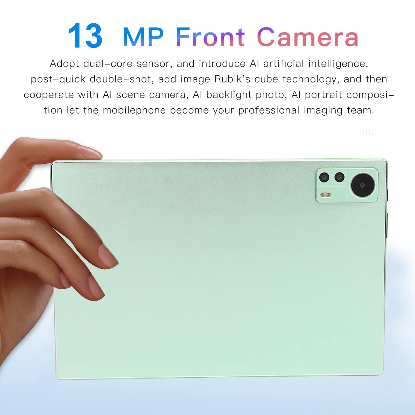 HEEPDD 10 Inch Tablet, 8GB RAM 128GB ROM Gaming Tablet Green 100-240V (Green)