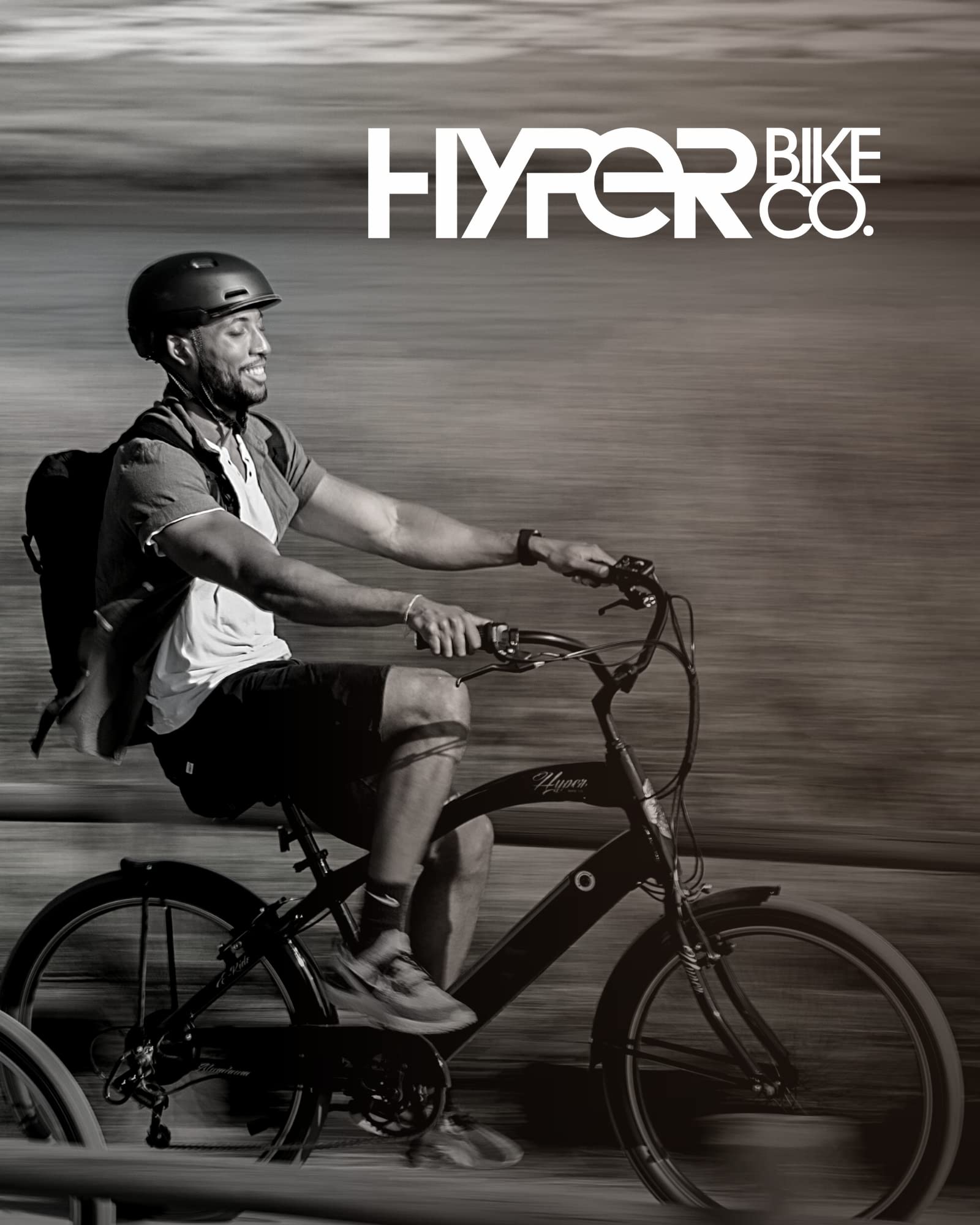 Hyper Bicycles E-Ride 26" Men's 36V Electric Cruiser E-Bike with Pedal-Assist, 250W Motor, Black