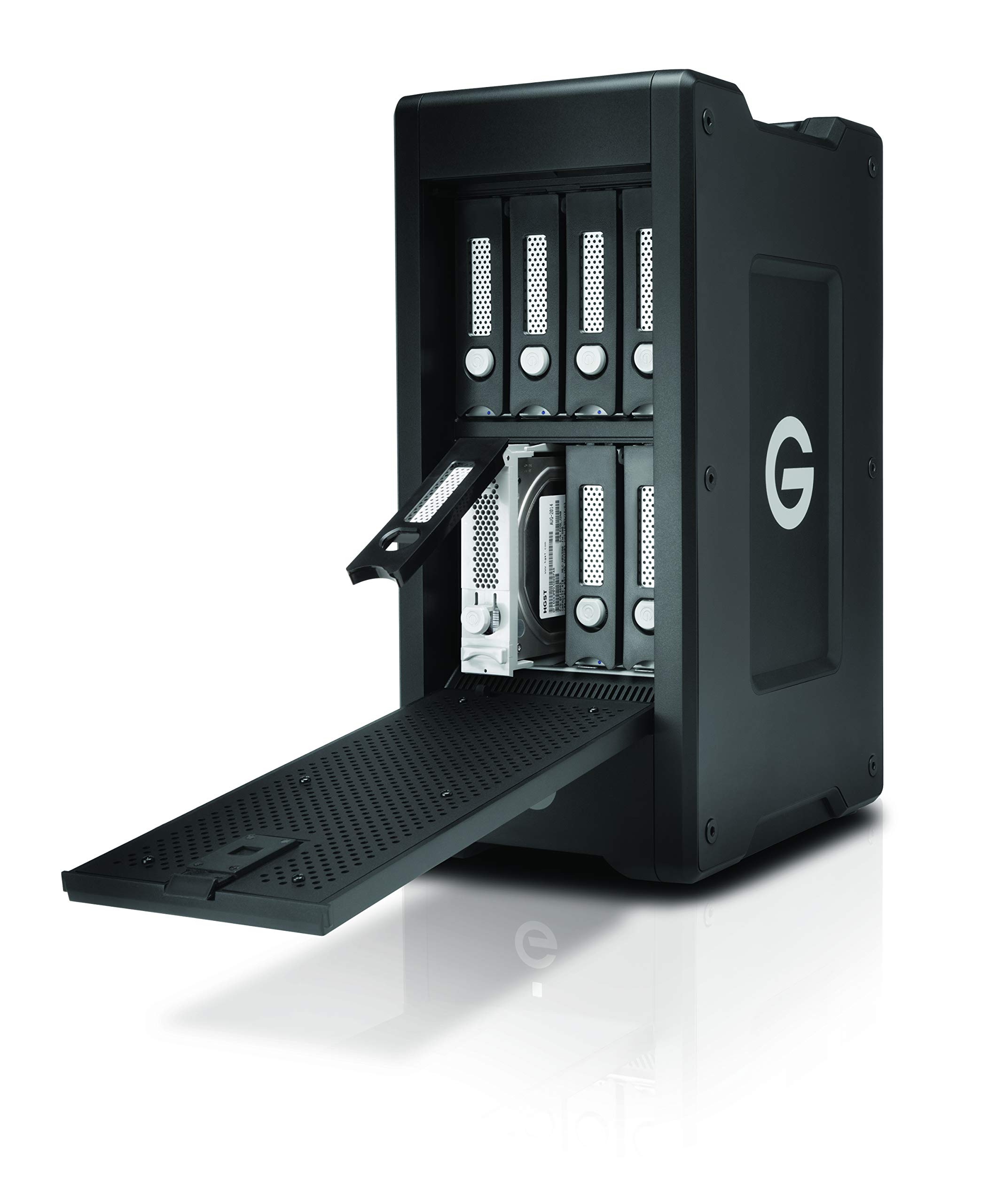 G-Technology 144TB G-Speed Shuttle XL Thunderbolt 3 with ev Series Bay Adapters โ Transportable 8-Bay Raid Storage Solution - 0G10819-1