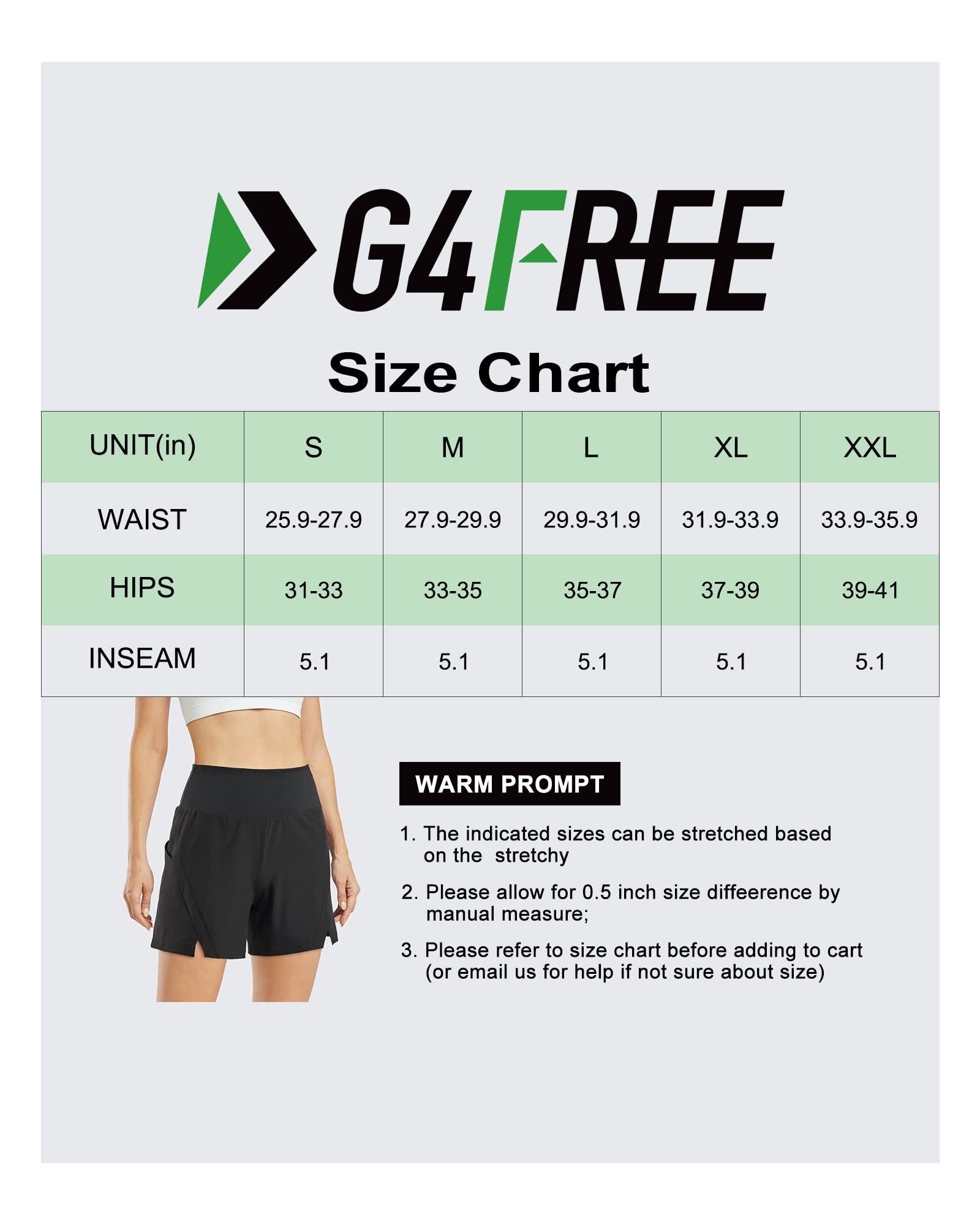 G4Free Athletic Running Shorts for Women Lightweight Quick Dry Workout Gym Shorts with Pockets 5" (Black, XL)
