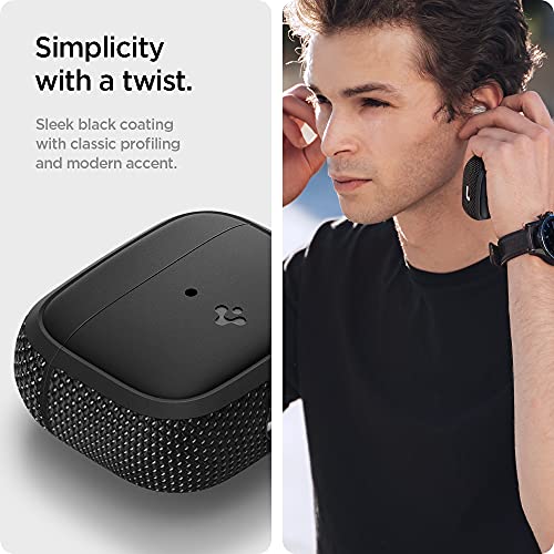Spigen Classic Fit Designed for Airpods 3rd Generation Case with Keychain, Premium Fabric Airpods 3 Case (2021) - Black
