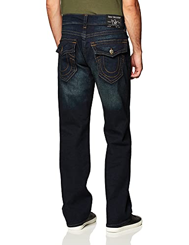 True Religion Men's Ricky Straight Leg Jean with Back Flap Pockets, Last Call, 36W X 32L