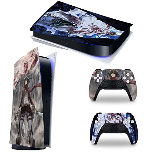 Giant People Attack PS5 Whole Body Vinyl Skin Sticker Decal Cover for playstation 5 System Console and Controllers ( Only fit PlayStation 5 regular)