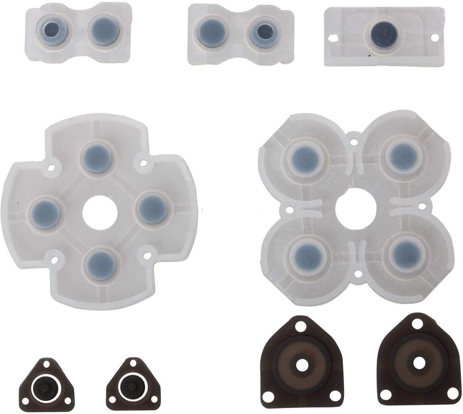 for Sony Playstation 4 PS4 for Dualshock 4 L1 R1 L2 R2 Trigger Springs Buttons + 2 Joystick Thumb Sticks + 2 Joystick Silicone Caps + 2 Springs + 1 Screwdriver + 1 Set Silicone Conductive Rubber Pads