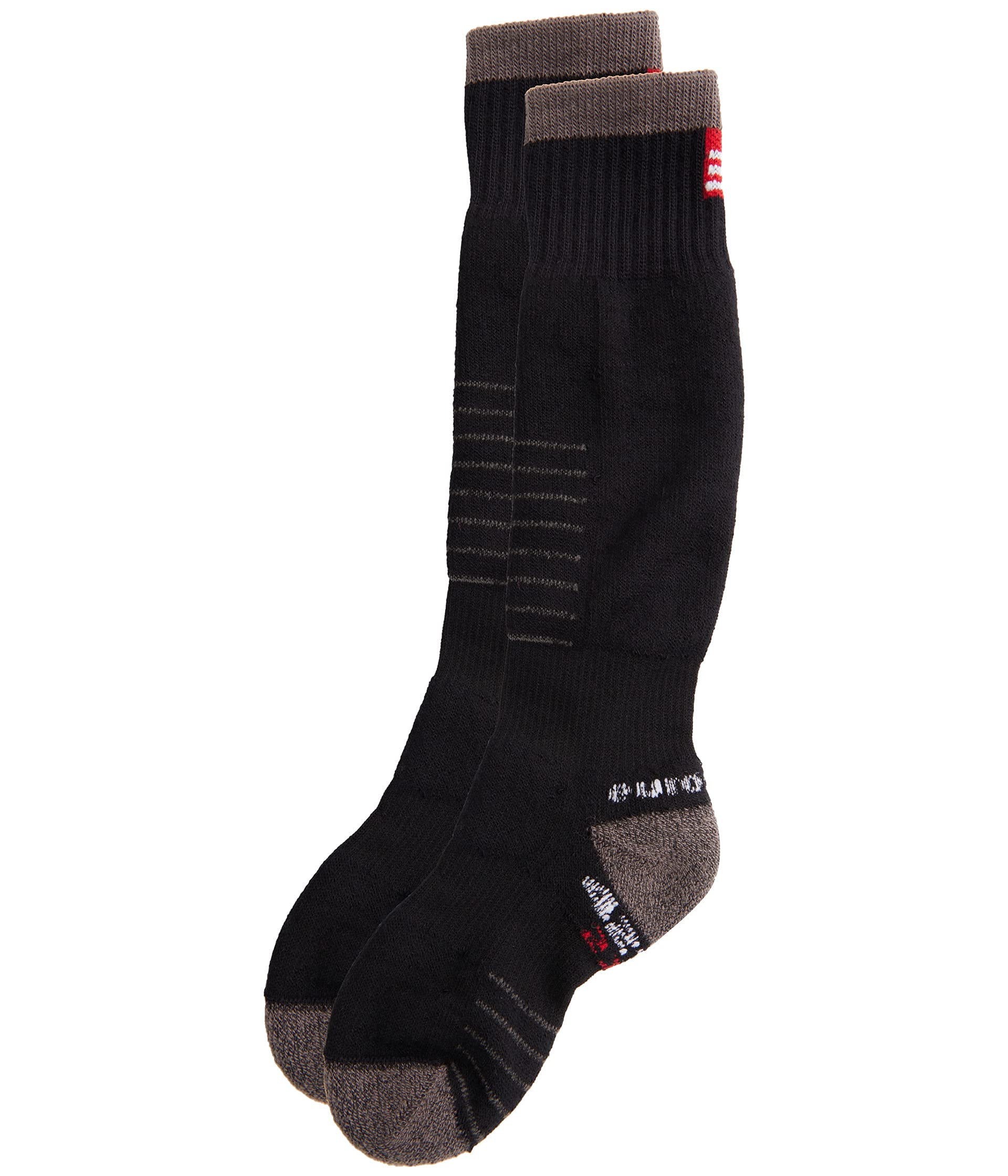 Eurosock Kids' Snowbase Jr Ski Socks, Deep Black, 3XS(10-Toddler 13 Little