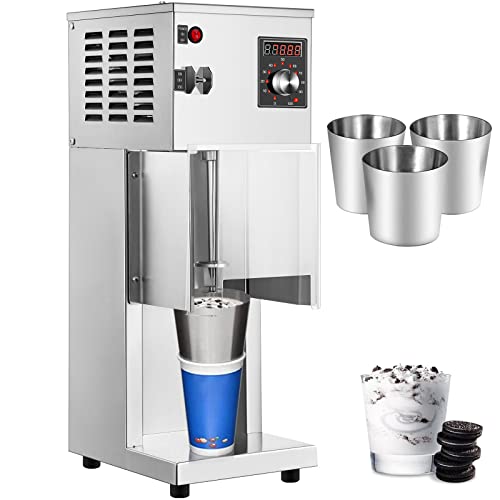 VEVOR 800W Electric Ice Cream Mixer Machine, 110V Ice Cream Blender, 10-Speed Levels Adjustable, Soft Serve Ice Cream Machine w/Splash-Proof Bezel, Commercial Ice Cream Make, Includes 3 Hand Cups