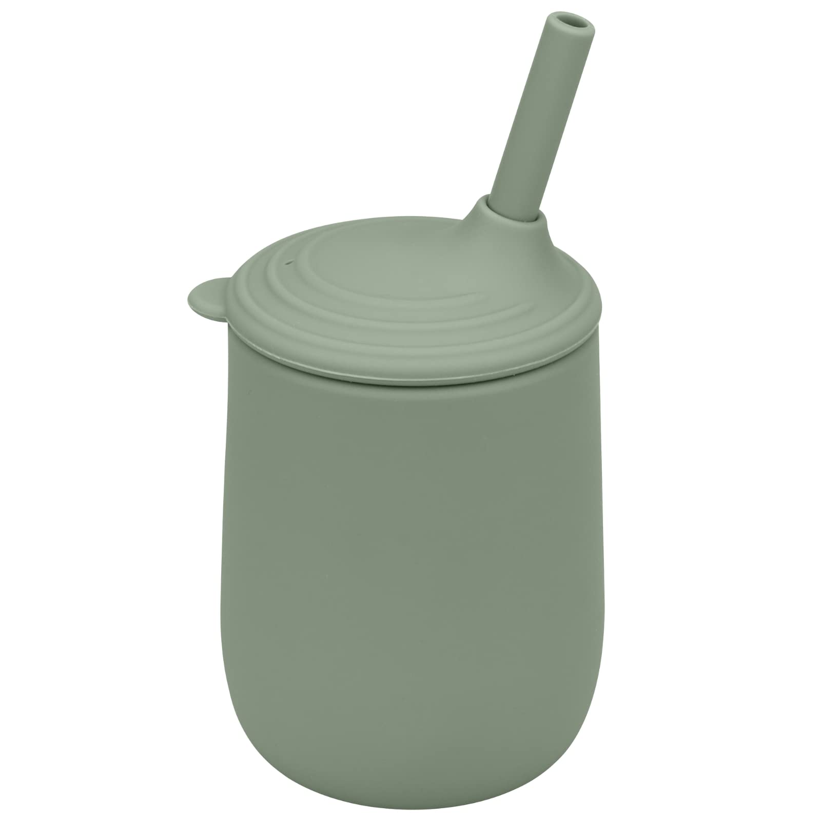 Mintlyfe Toddler Straw Cup, 100% Food Grade Silicone Training Cup for Baby, Trainer Cup Toddler Training Straw Cup for Boys and Girls, Unbreakable (YSC-Sage)