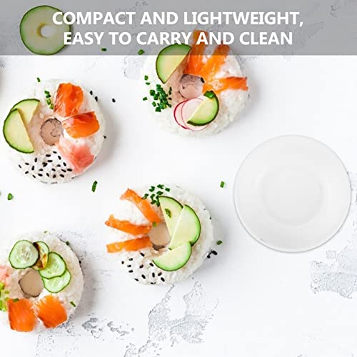 Tofficu 10pcs Sauce Dishes Round Seasoning Dishes Plastic Sushi Dipping Bowl Saucers Bowl Mini Appetizer Plates(2.8×2.8×0.9in)
