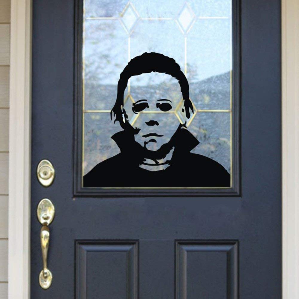 FlyWallD Halloween Holiday Decals Michael Myers Horror Living Room Sticker Funny Door Window Mirror Vinyl Art Décor