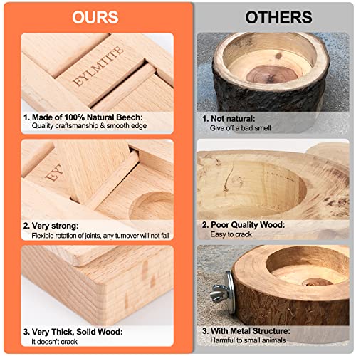 Wooden Pet Hamster Enrichment Toys Interactive Hide Treats Foraging Puzzle for Hamster, Guinea Pig, Pet Rats, Bunny Rabbit and Chinchilla Toys