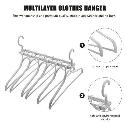 Tofficu Space Saver Hangers Hangers Space Saving Multifunctional Rotatable Plastic Clothes Rack Foldable Clothes Rack for Room Organization Hangers Space Saving