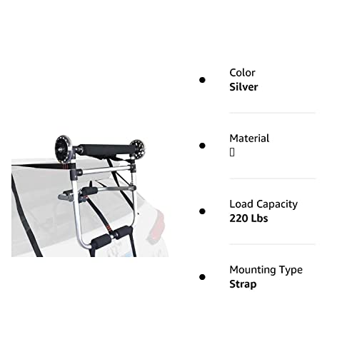 HUIMENG Kayak Roller - Load Assist Prevent Sideslip with Adjustable Tightness and Angle Boat for Mounting Kayaks Canoes to Car TopsCrossbarsRoof Racks or Roof Pads,Load 220lbs, silver