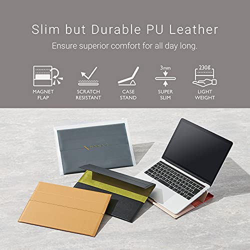 ELECOM Soft Leather Sleeve 13 inch MacBook Air MacBook Pro Case and Stand Heat Dissipation Lightweight Easy Install/Off BM-IBMNOM2013BK