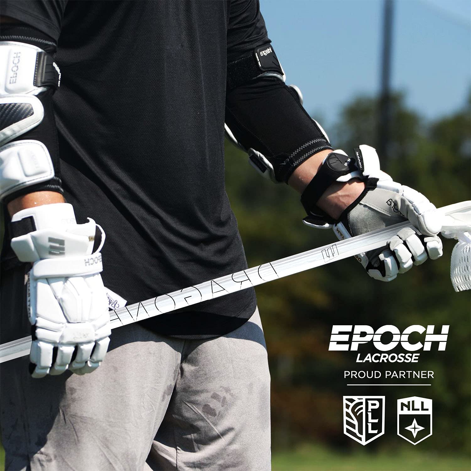 Epoch Dragonfly Select Lacrosse Shaft for Attack/Midfield, 30" Mid-Flex iQ5, C30, Removable End Cap, 3 Month Warranty, White